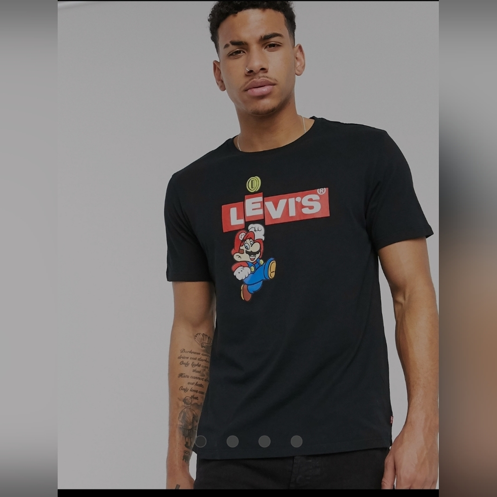 Levi's X Super Mario Boxtab Logo T-Shirt - Gem